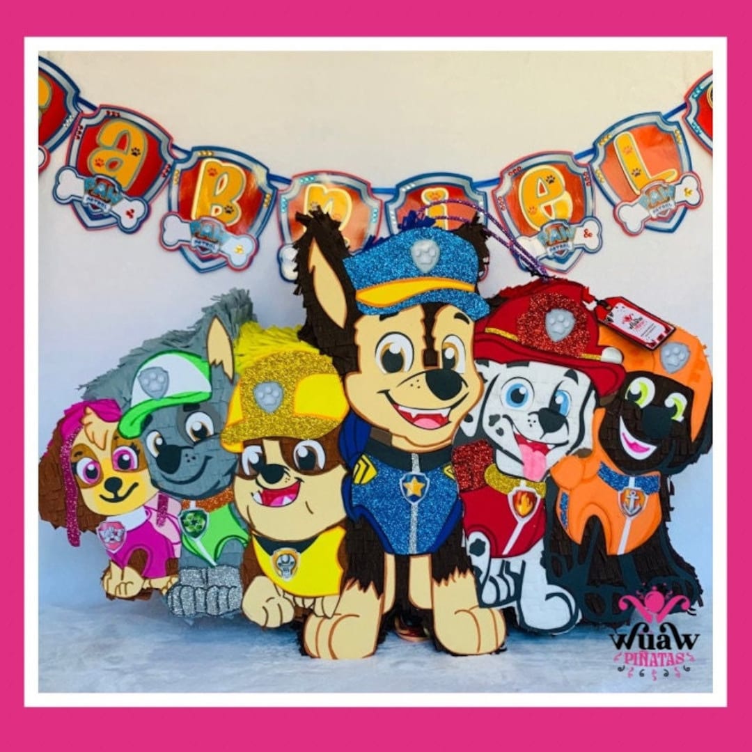 Paw Patrol Piñata - Canine Themed Children's Party (free Shipping) - Etsy
