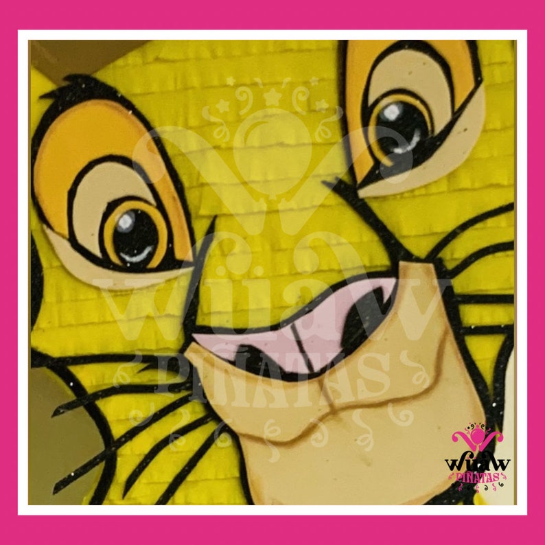 Simba's Piñata, the Lion King With Crown - Etsy