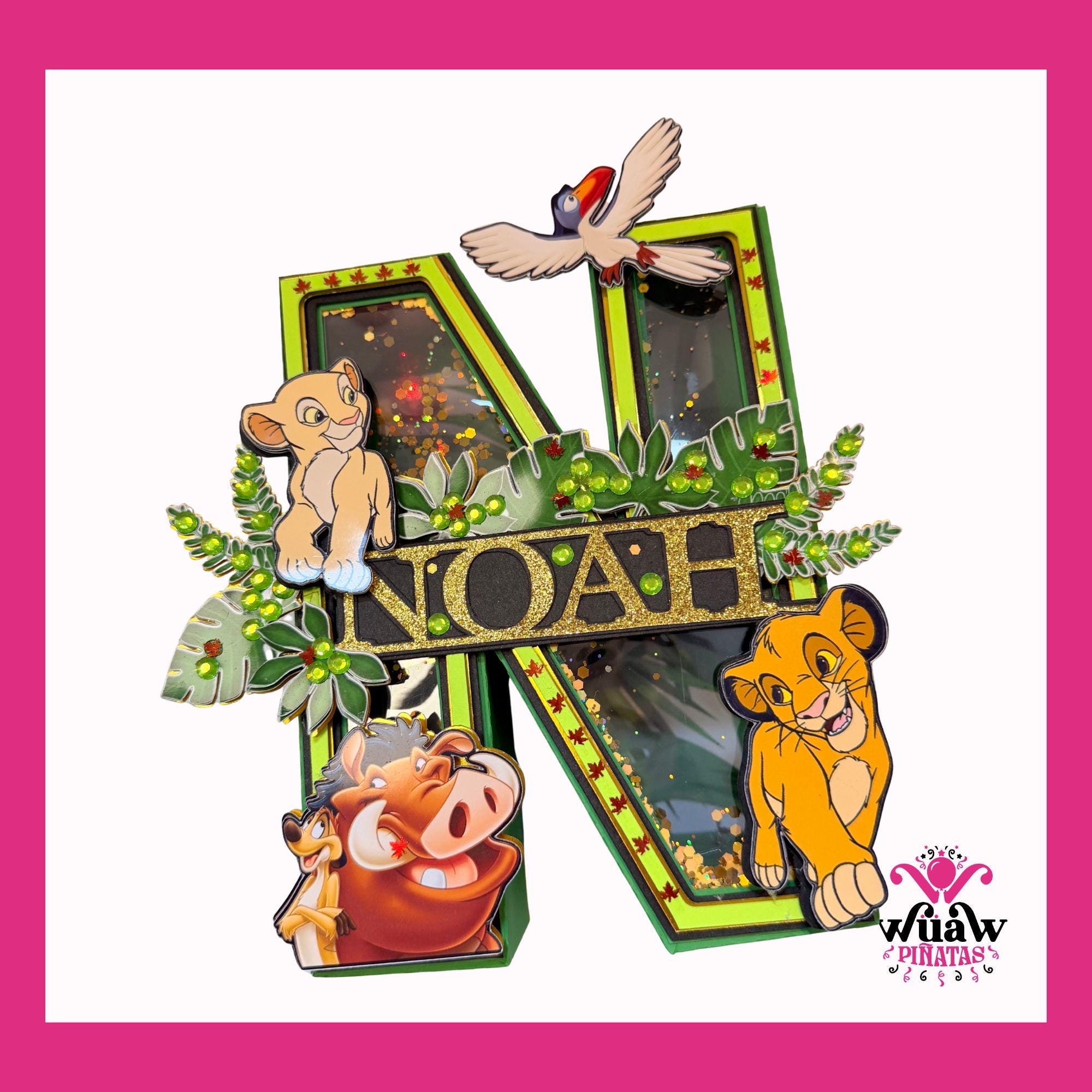 3D Shaker Letter With LED Light • Personalized • Lion King Safari ...