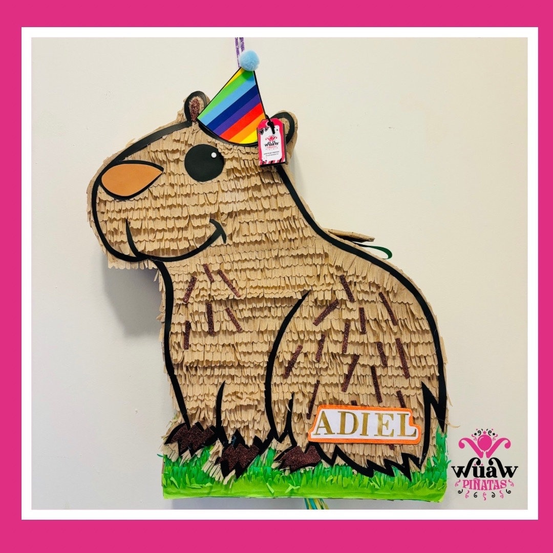 Capibara Personalized Piñata - Themed Birthday Decoration - 19.6 Inch ...