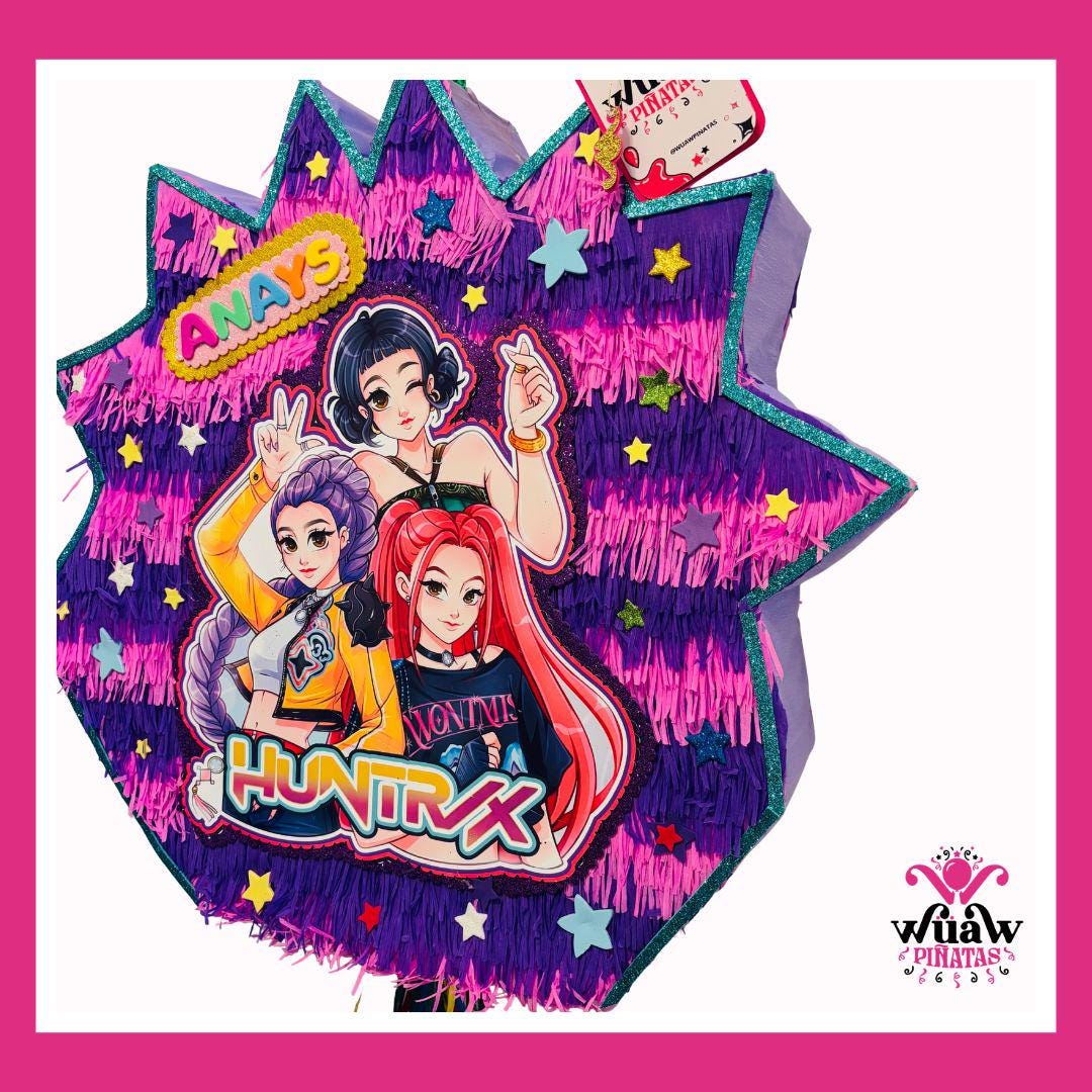 Huntrix Piñata 50cm / 19.6" – Fashion Piñata for Girls and K-pop Fans ...