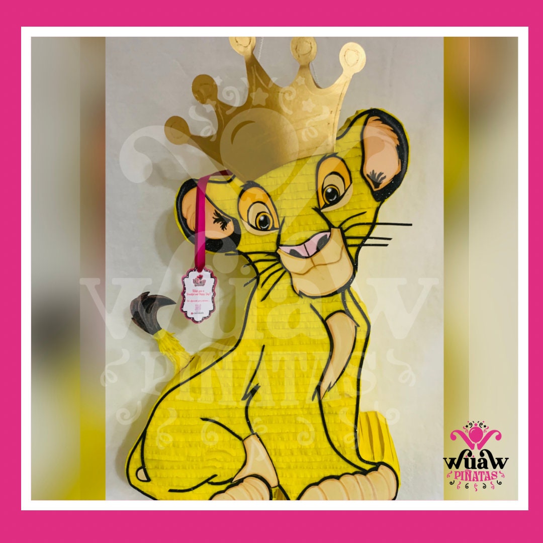 Simba's Piñata, the Lion King With Crown - Etsy