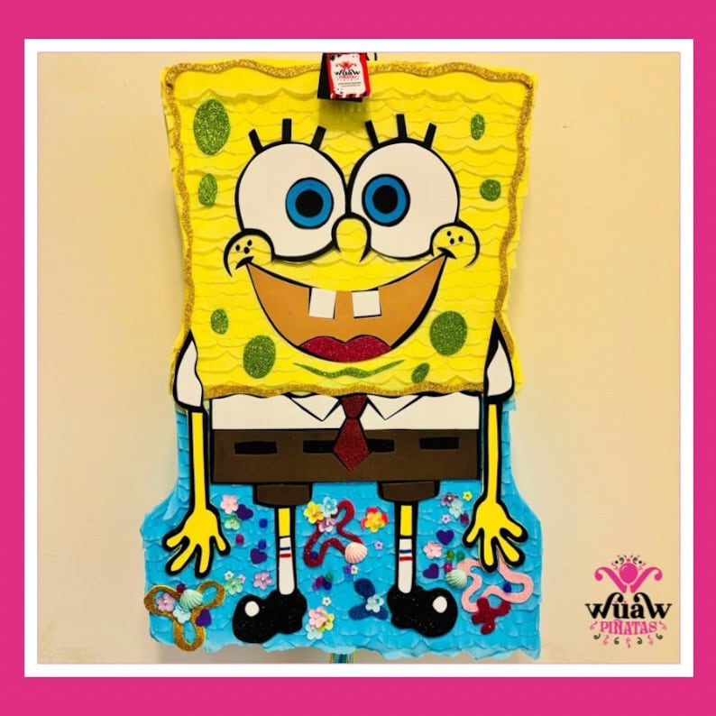 Personalized Spongebob Piñata - Themed Birthday Decoration - Handmade ...