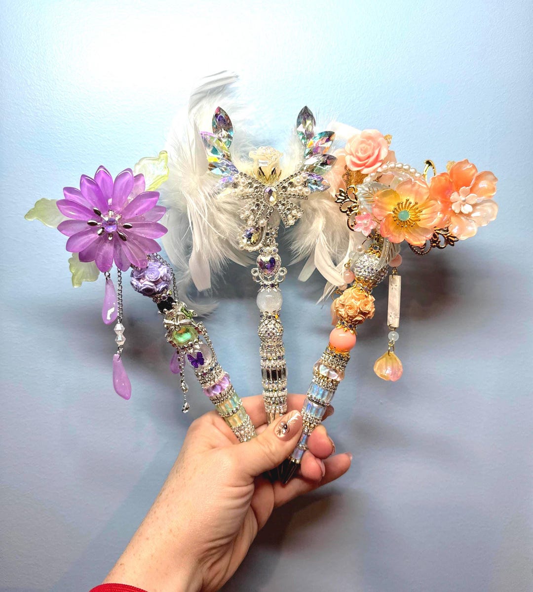 Fancy Beadable Pens - Butterflies and Flowers - Etsy