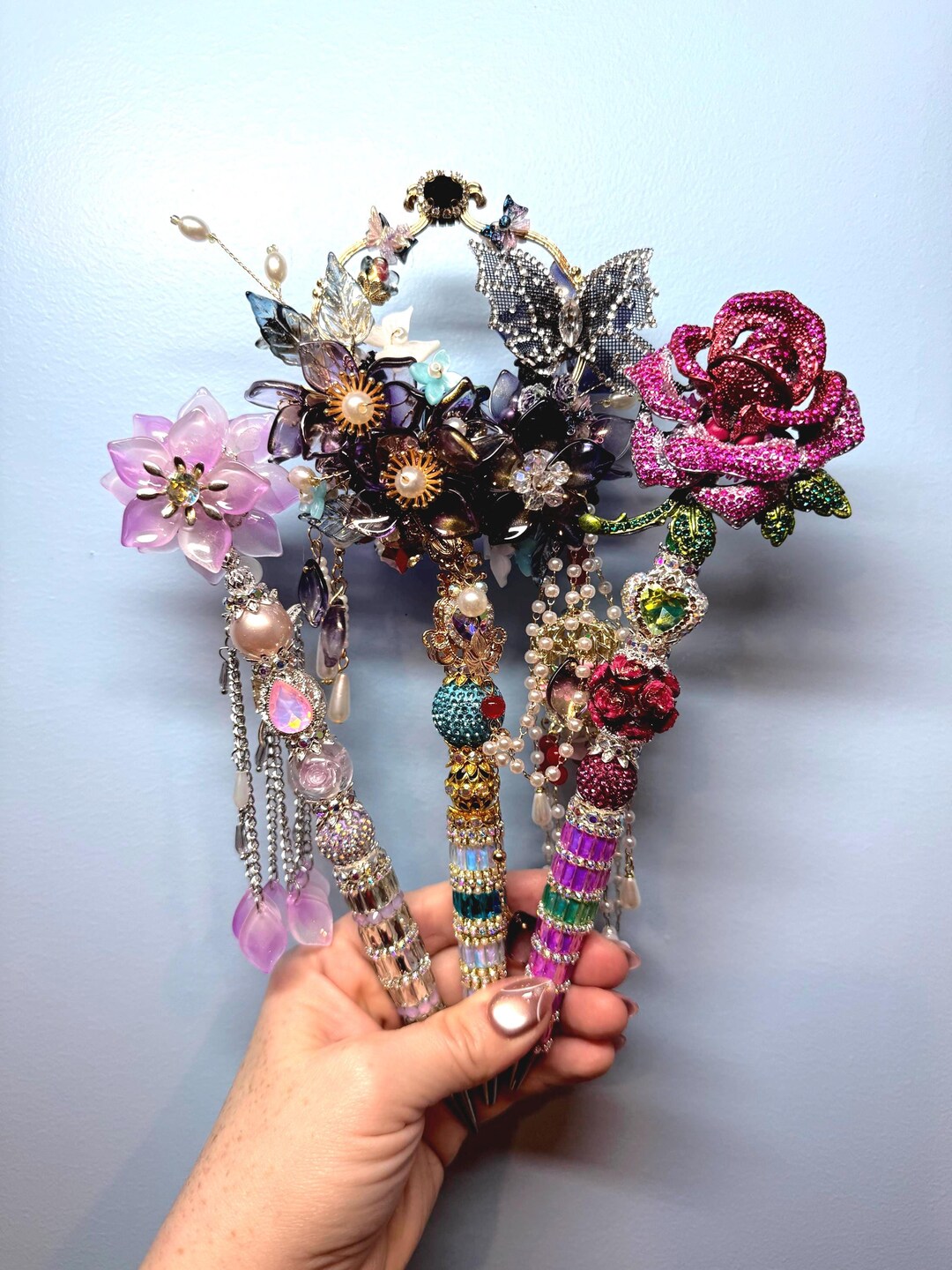 Fancy Beadable Pens - Butterflies and Flowers - Etsy