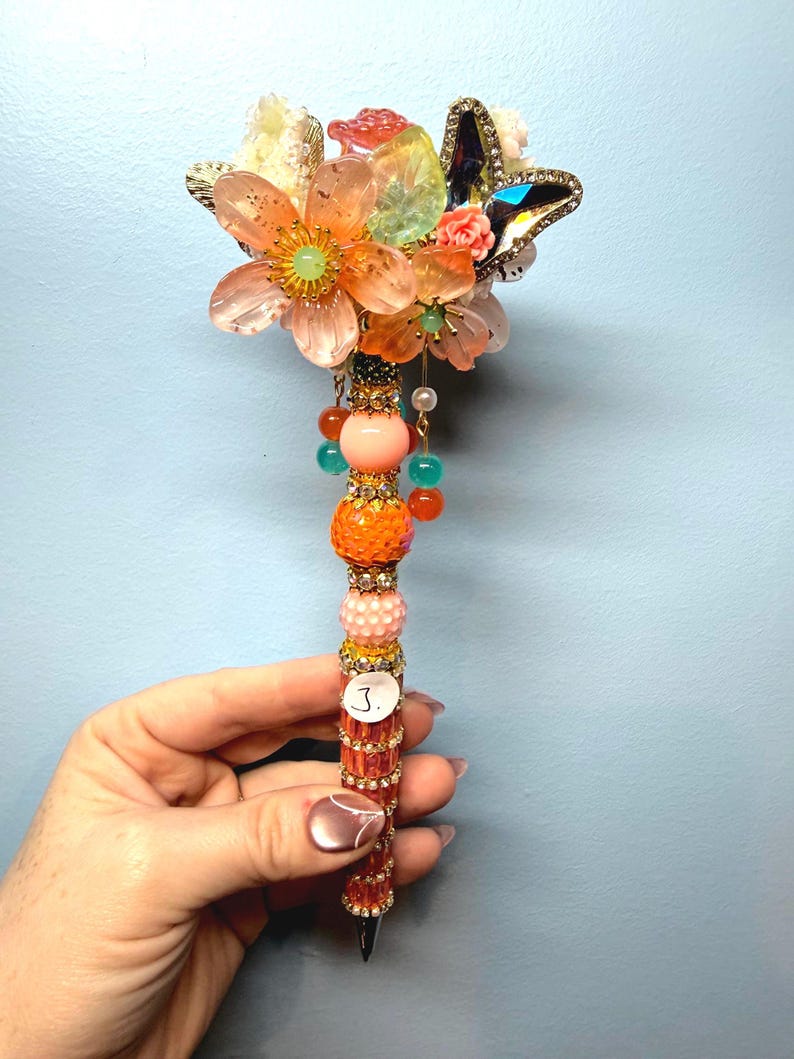 Fancy Beadable Pens - Butterflies and Flowers - Etsy