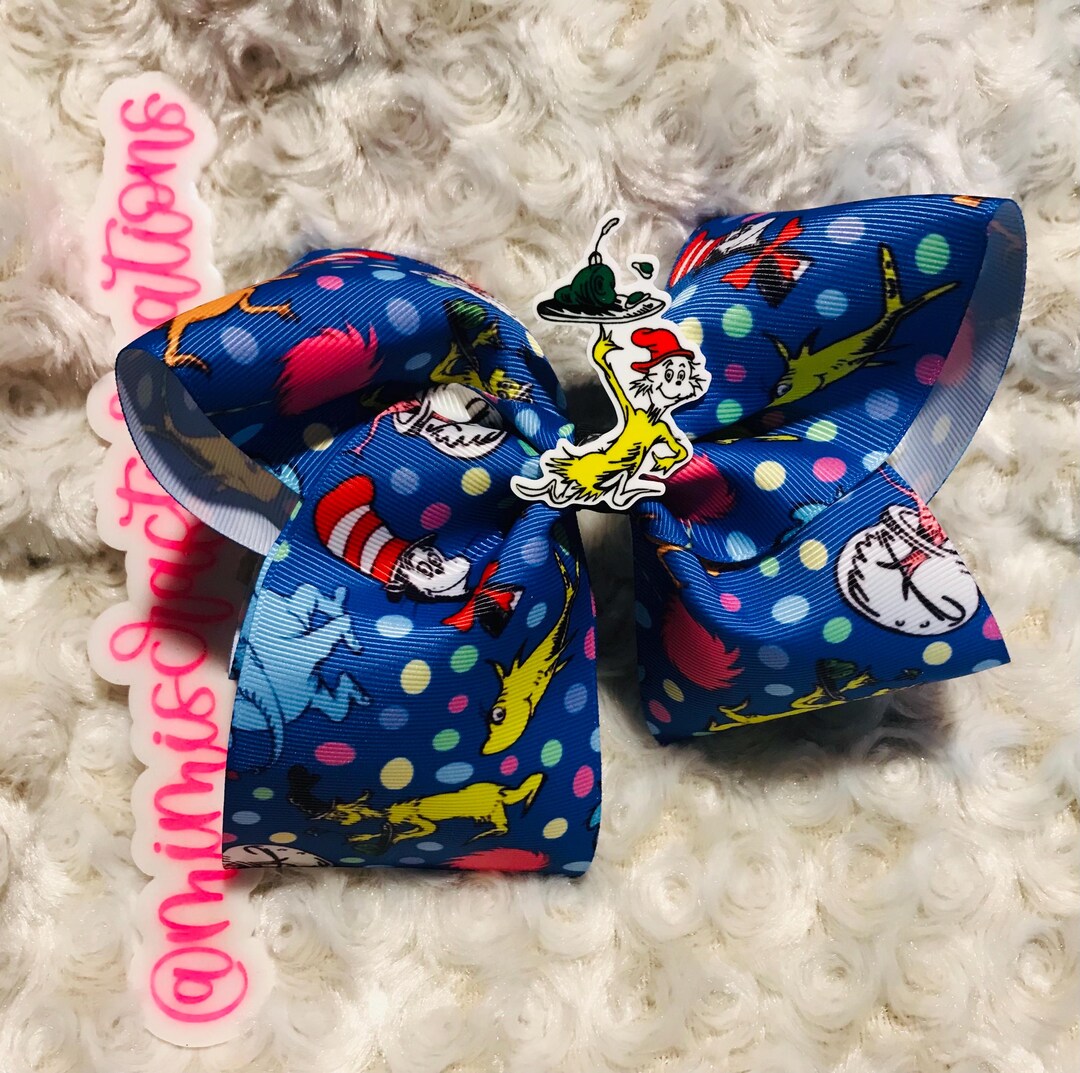 Dr Seuss Green Eggs and Ham Hair Bow - Etsy