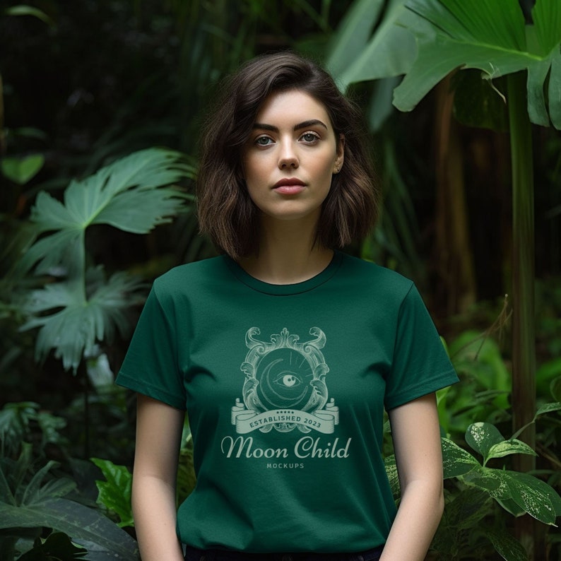 Gildan 5000 Forest Green T-shirt Mockup G5000 Womens Mock on - Etsy