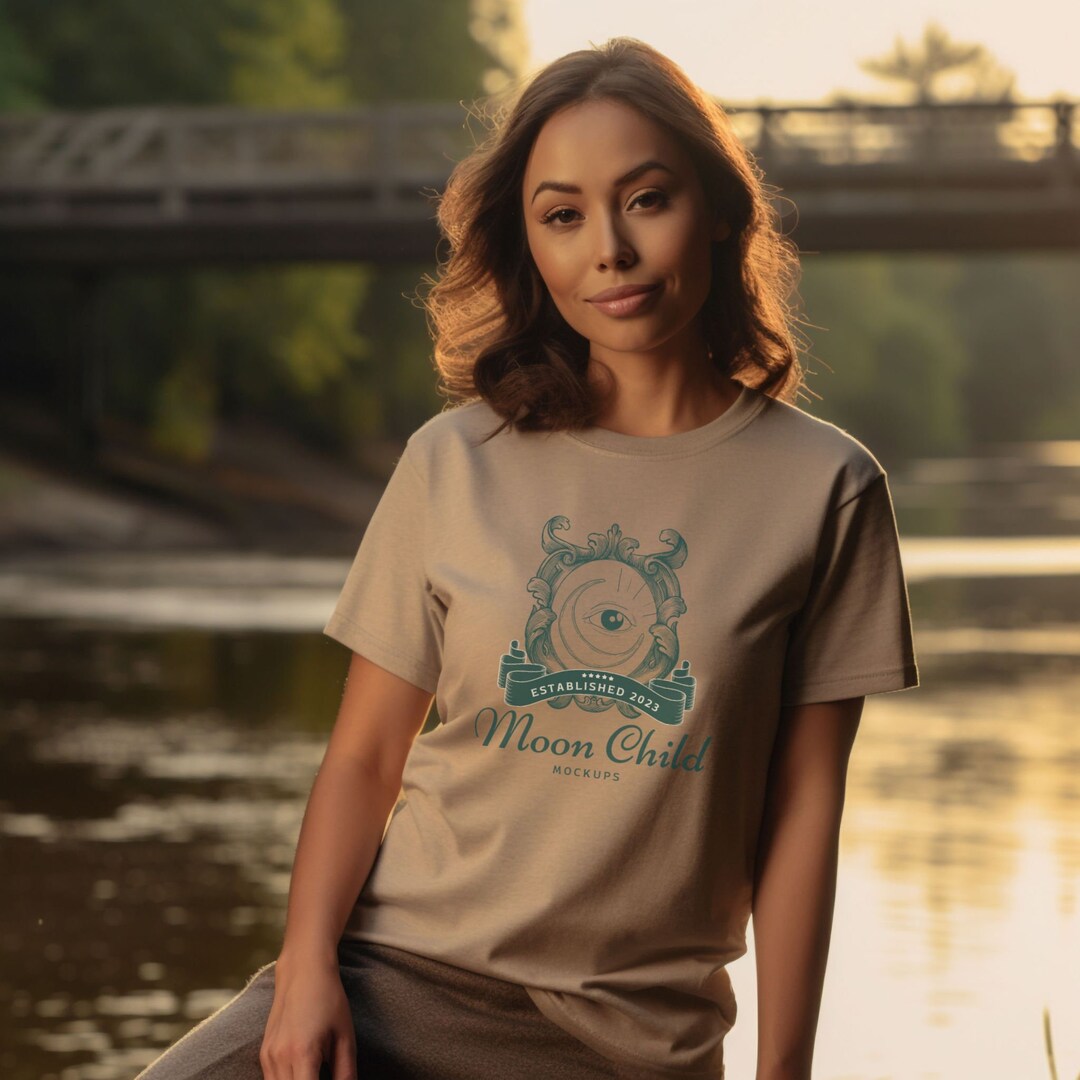 Gildan 5000 Brown Savana T-shirt Mockup G5000 Womens Mock on - Etsy