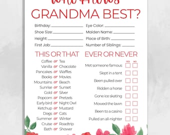 Who Knows Grandma Best Game | Grandma Birthday Games | Mother's Day ...