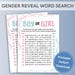 Printable Gender Reveal Puzzle Maze Game | Bow Gender Reveal Labyrinth ...