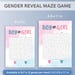 Printable Gender Reveal Puzzle Maze Game | Gender Reveal Labyrinth ...