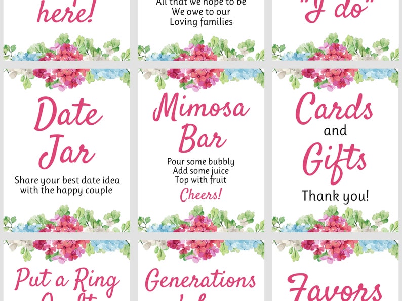 Editable Bridal Shower Games Hydrangea Bridal Shower Games - Etsy