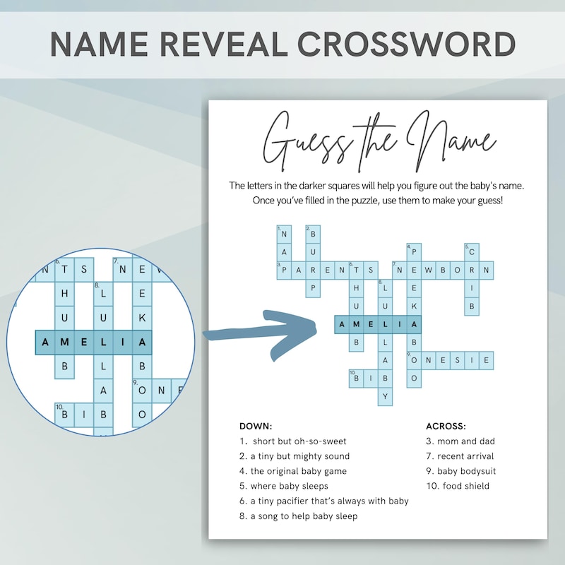 Crossword Names - Etsy