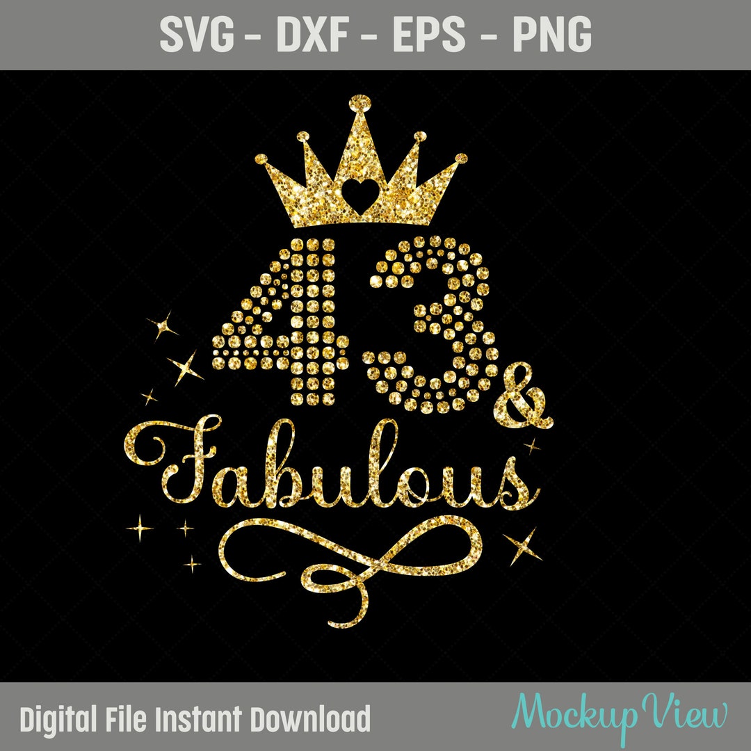 43rd Fabulous SVG, 43rd Birthday Girl Svg, It's My 43rd Birthday Shirt ...