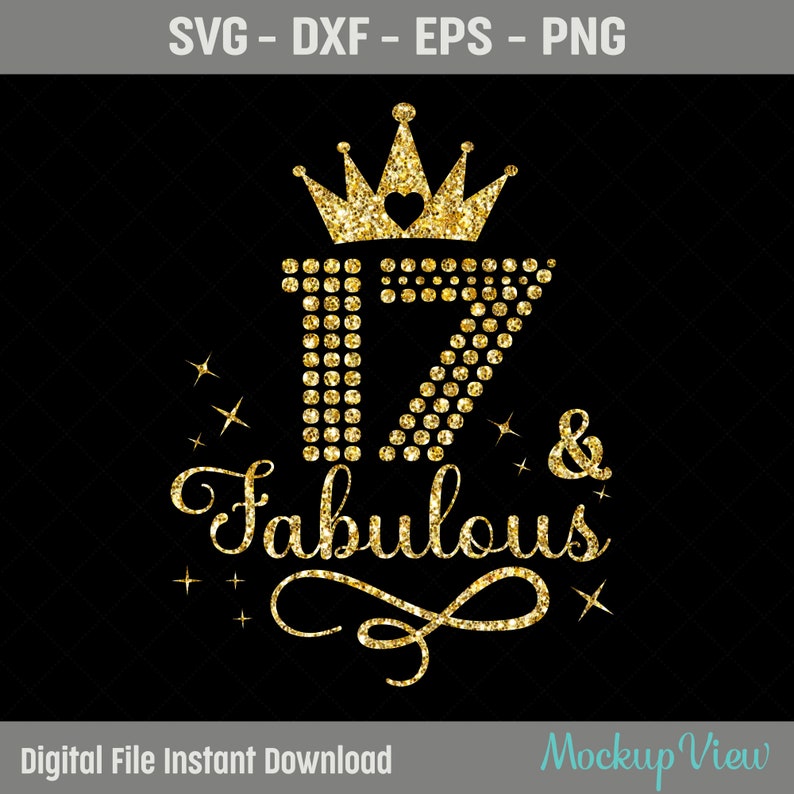 17 and Fabulous SVG 17th Birthday Girl Svg It's My 17th - Etsy