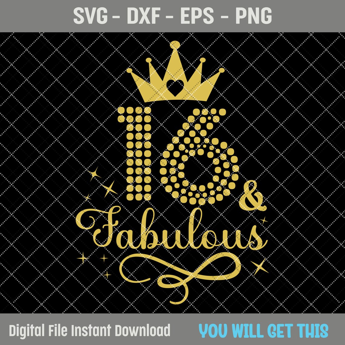16 and Fabulous SVG, 16th Birthday Girl Svg, It's My 16th Birthday ...
