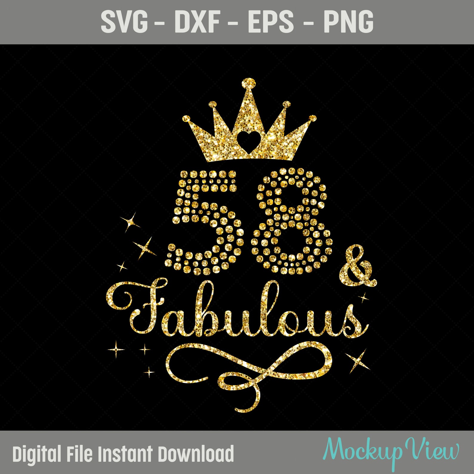 58th Fabulous SVG, 58th Birthday Girl Svg, It's My 58th Birthday Shirt ...
