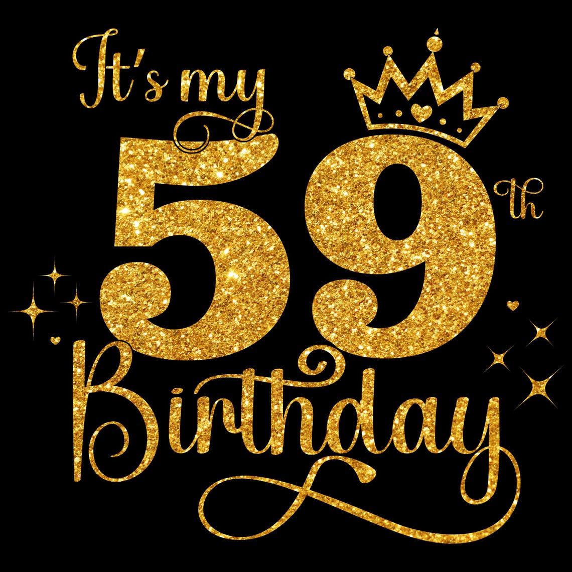 It's My 59th Birthday SVG, 59 Years Old Birthday Girl, 59 Years Old ...