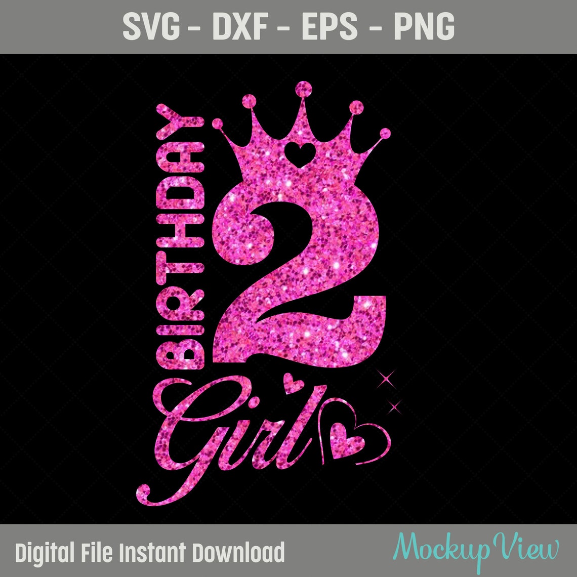 2nd Birthday SVG, 2 Years Old Birthday Girl Svg, Birthday Party ...