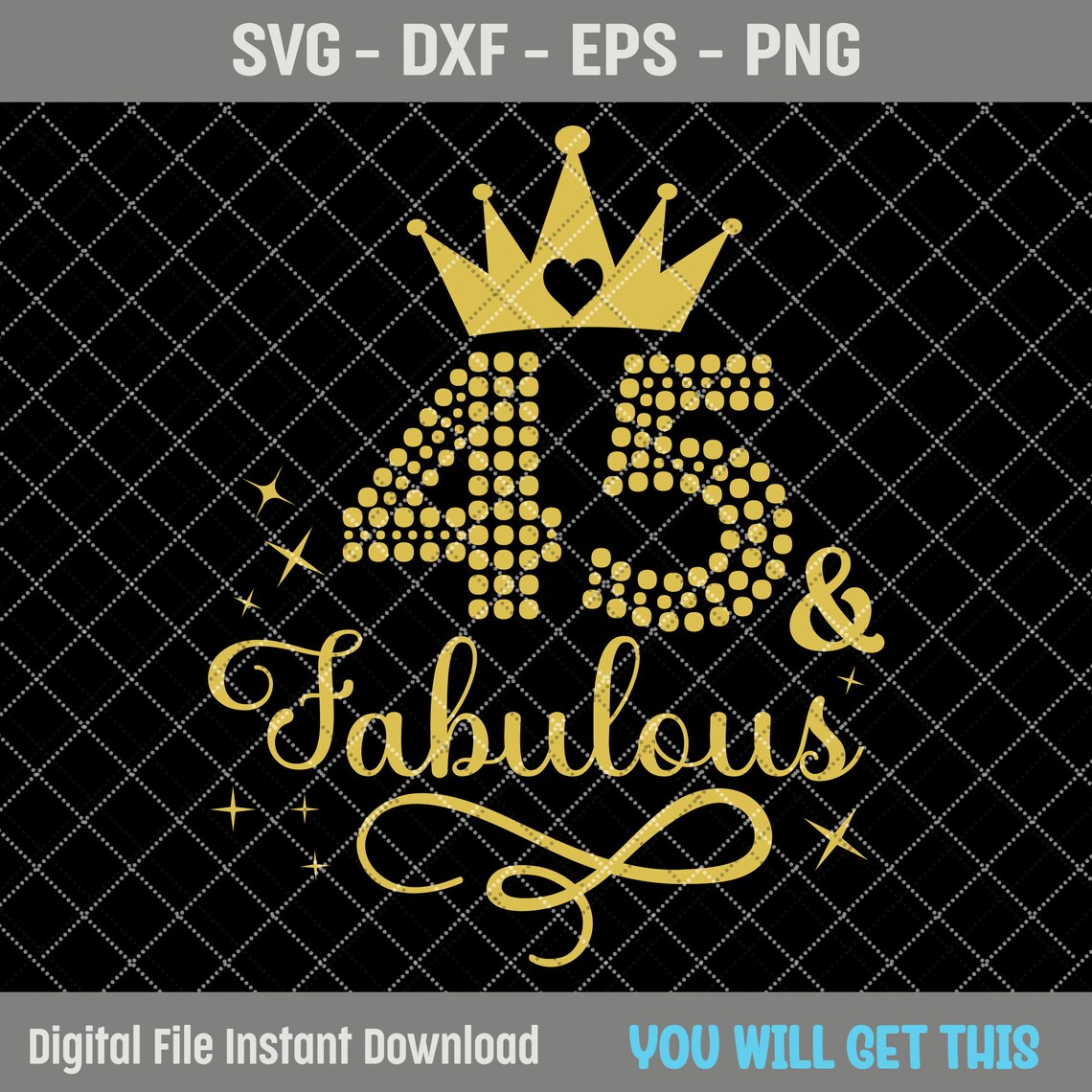 45th Fabulous SVG, 45th Birthday Girl Svg, It's My 45th Birthday Shirt ...