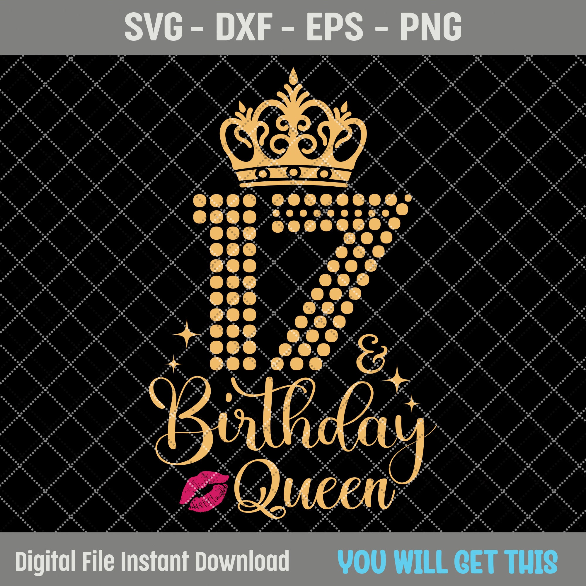 17th Birthday Queen SVG, Birthday Diva Svg, Birthday Queen Svg, 17th ...