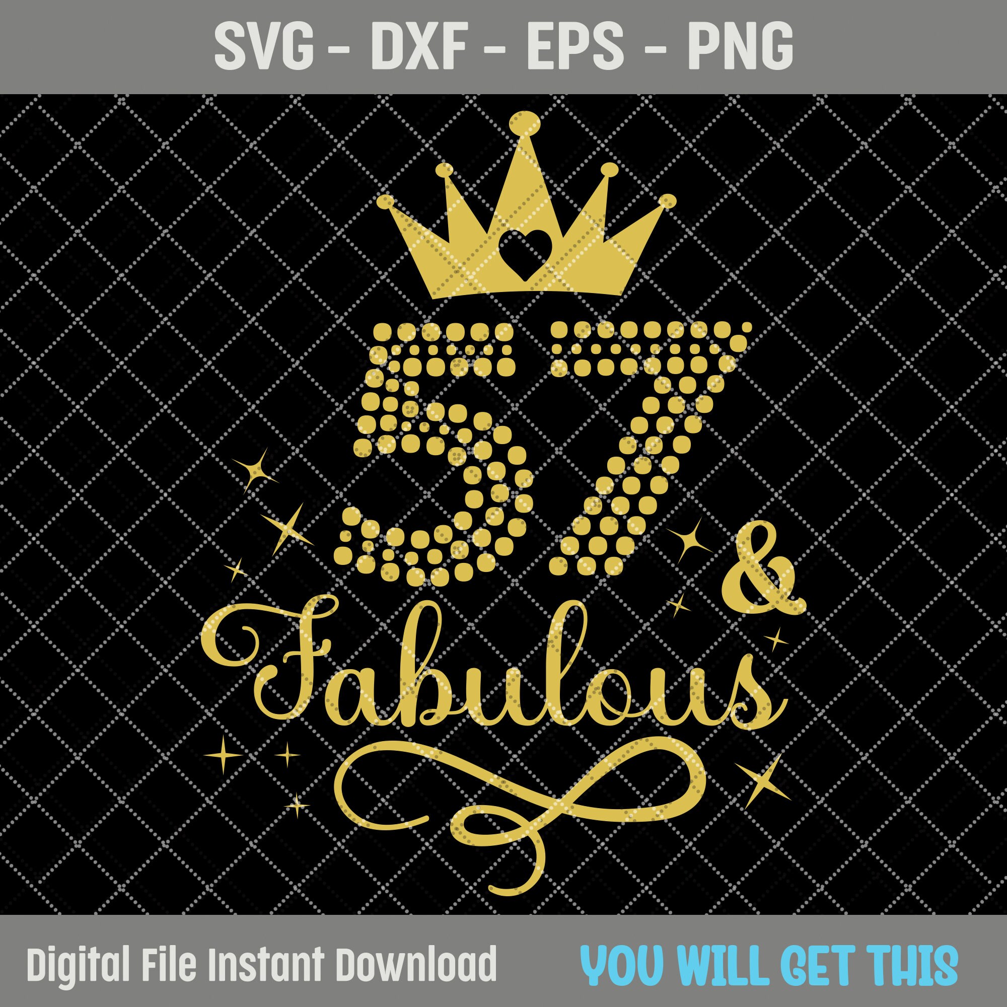 57th Fabulous SVG, 57th Birthday Girl Svg, It's My 57th Birthday Shirt ...