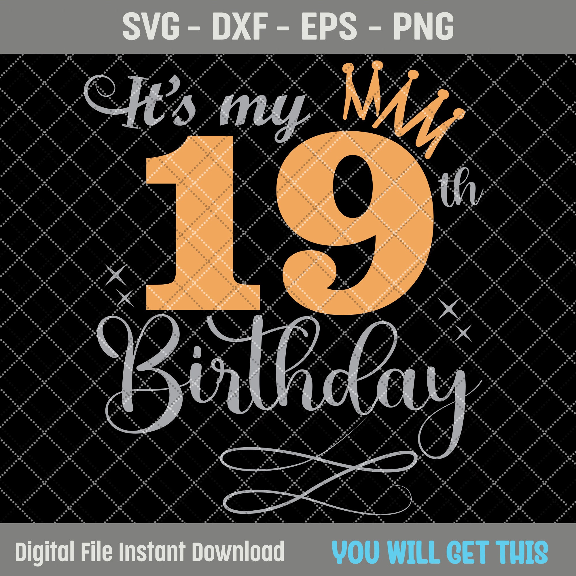It's My 19th Birthday SVG, 19 Years Old Birthday Girl Svg, 19 Years Old ...
