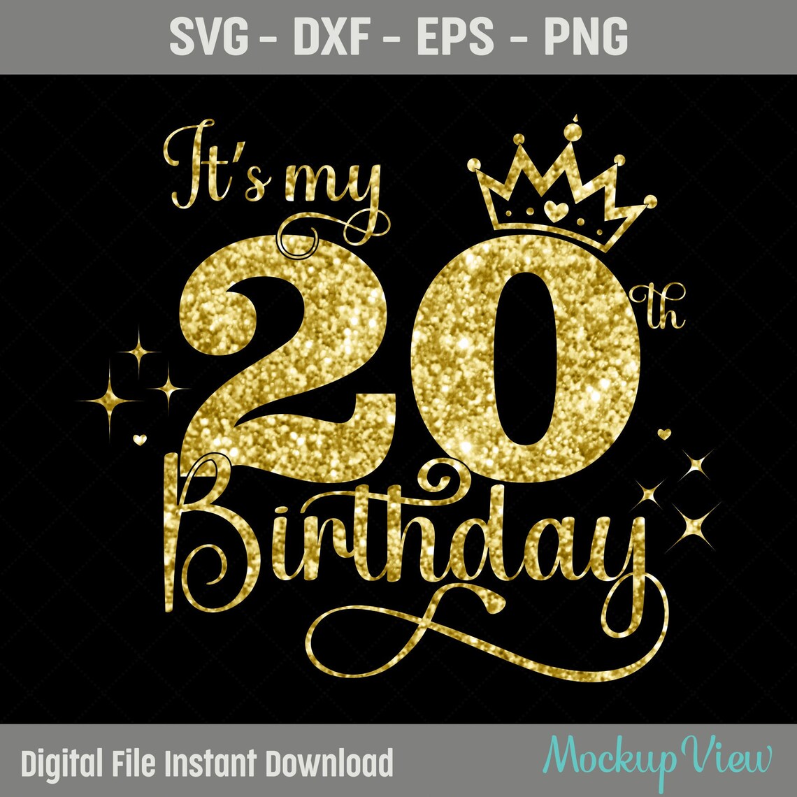 It's My 20th Birthday SVG, 20 Years Old Birthday Girl Svg, 20 Years Old ...