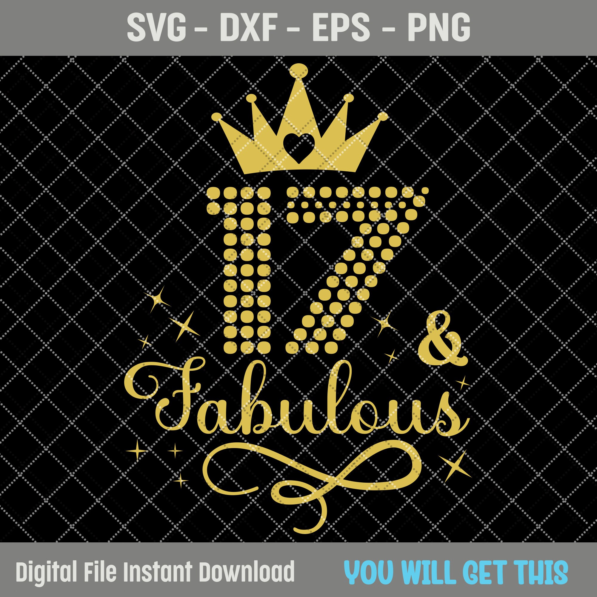 17 and Fabulous SVG, 17th Birthday Girl Svg, It's My 17th Birthday ...