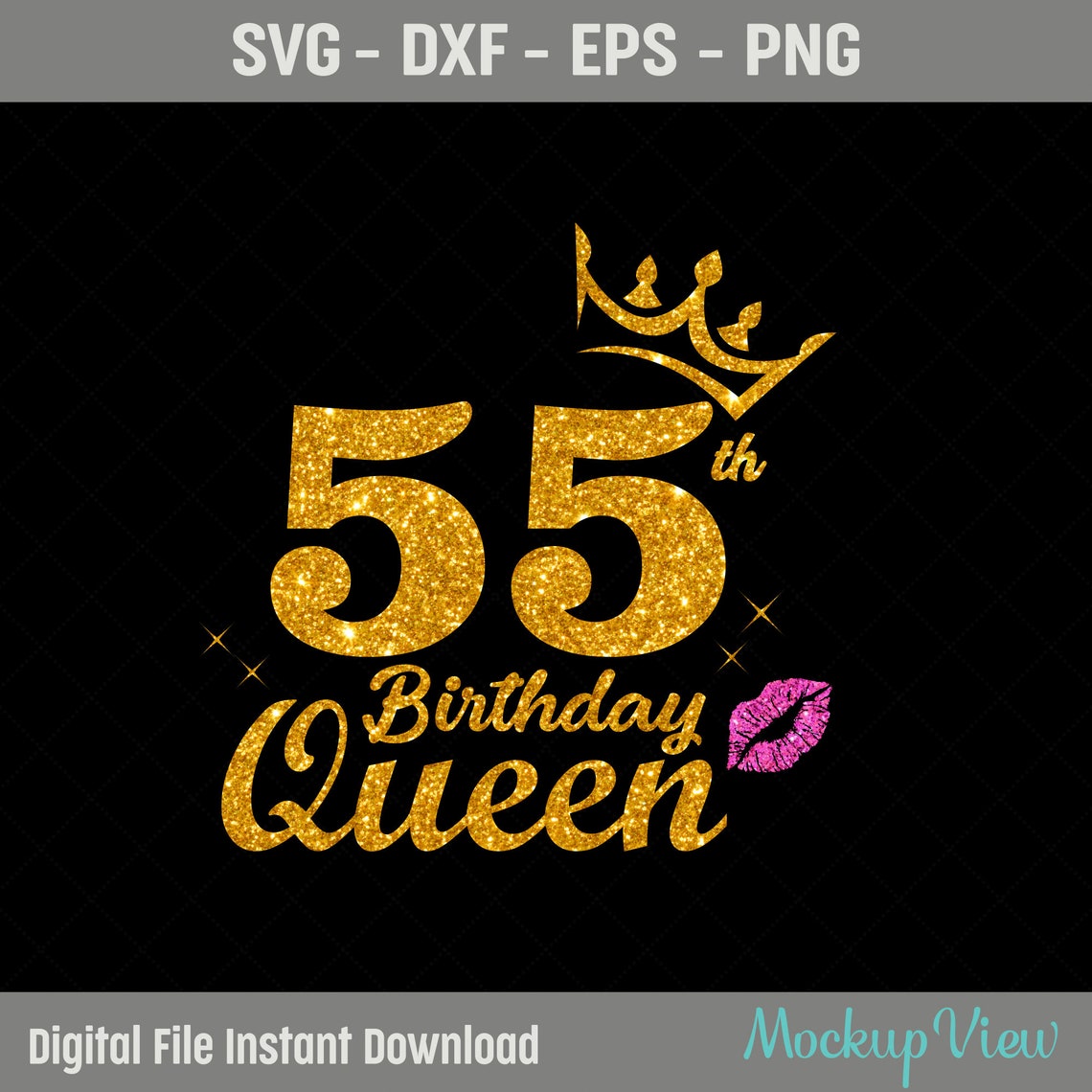55th Birthday Queen SVG, Birthday Diva Svg, Birthday Queen Svg, 55th ...