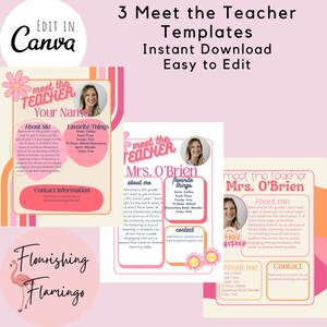 Bright Pink Meet the Teacher Template, Groovy Meet the Teacher, Back to ...