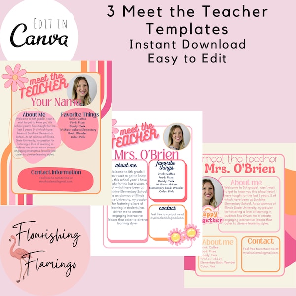 Meet the Teacher Template - Etsy