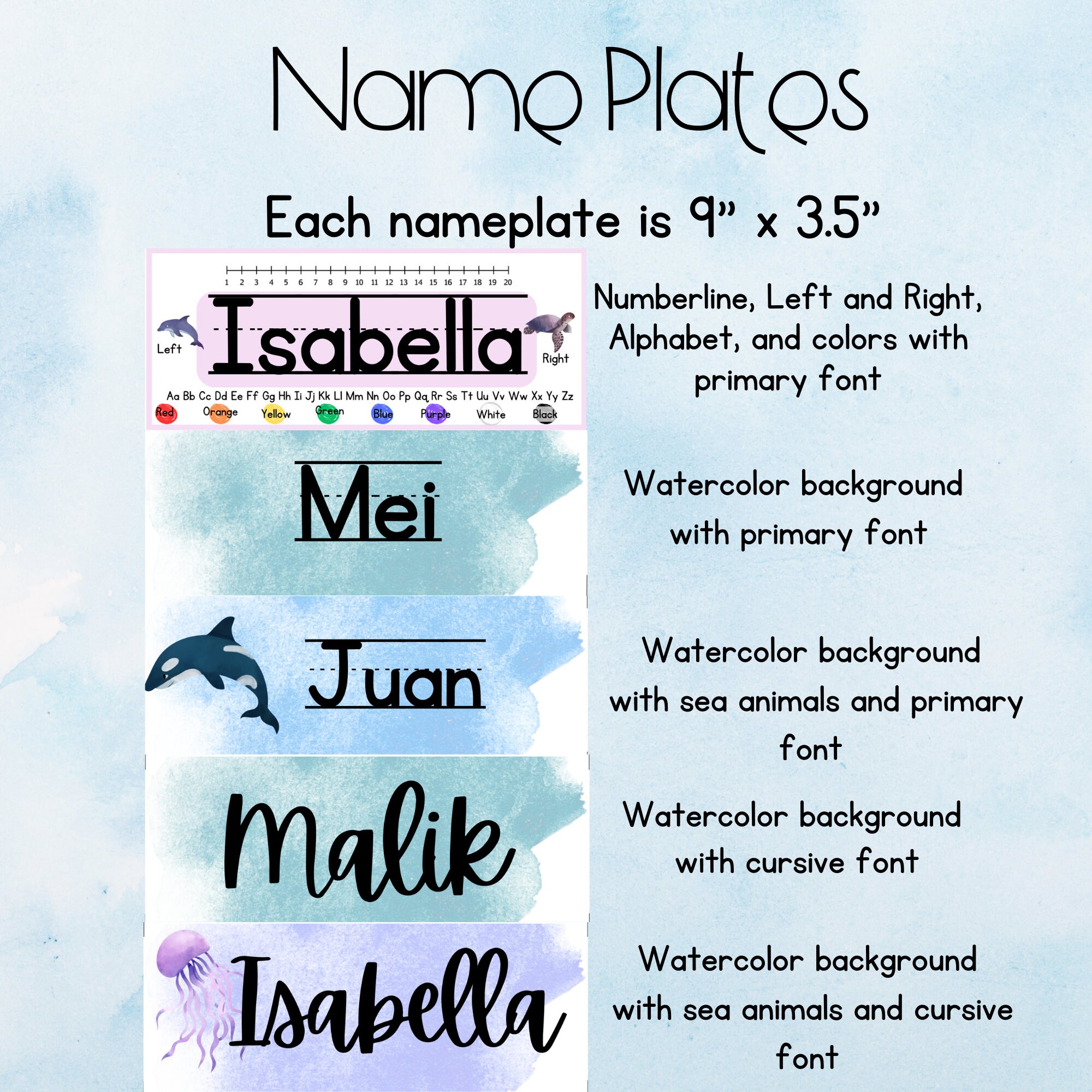 Under the Sea Classroom Decor - Watercolor - Classroom Decor Bundle - Etsy