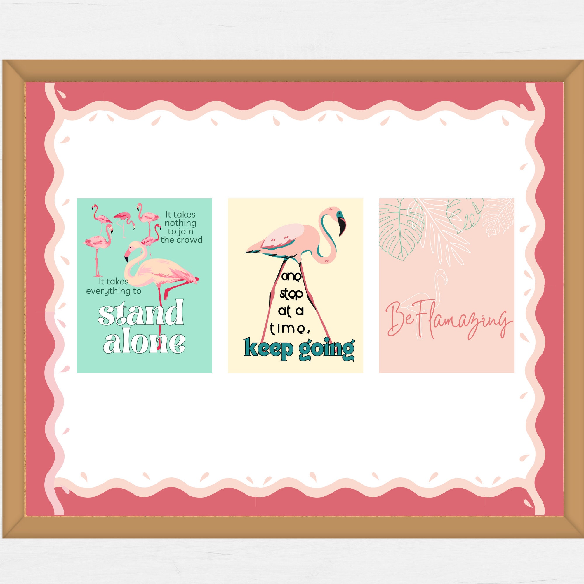 Flamingo Theme Classroom Posters 11x17 Inches, Welcome to the Flock ...