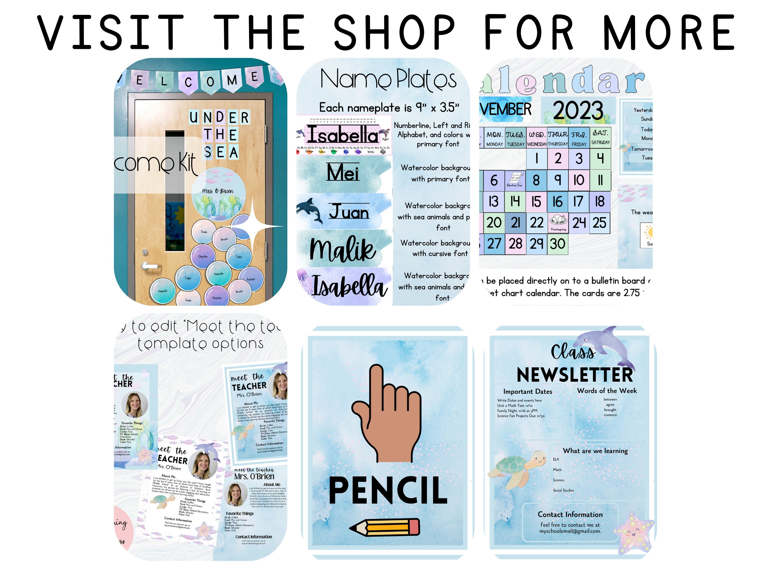 Under the Sea Teacher Binder Covers and Spines, Back to School Teacher ...