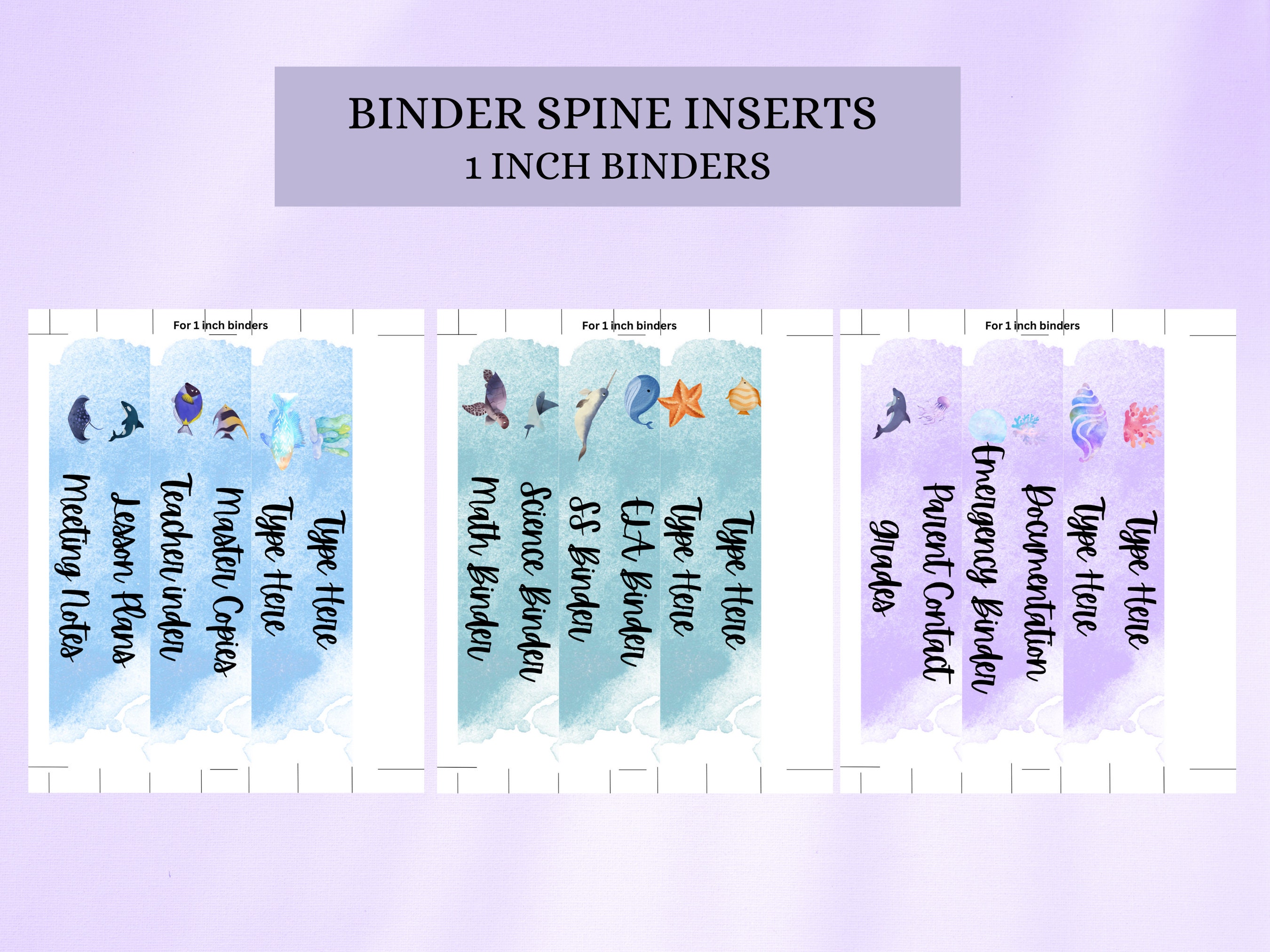 Under the Sea Teacher Binder Covers and Spines, Back to School Teacher ...