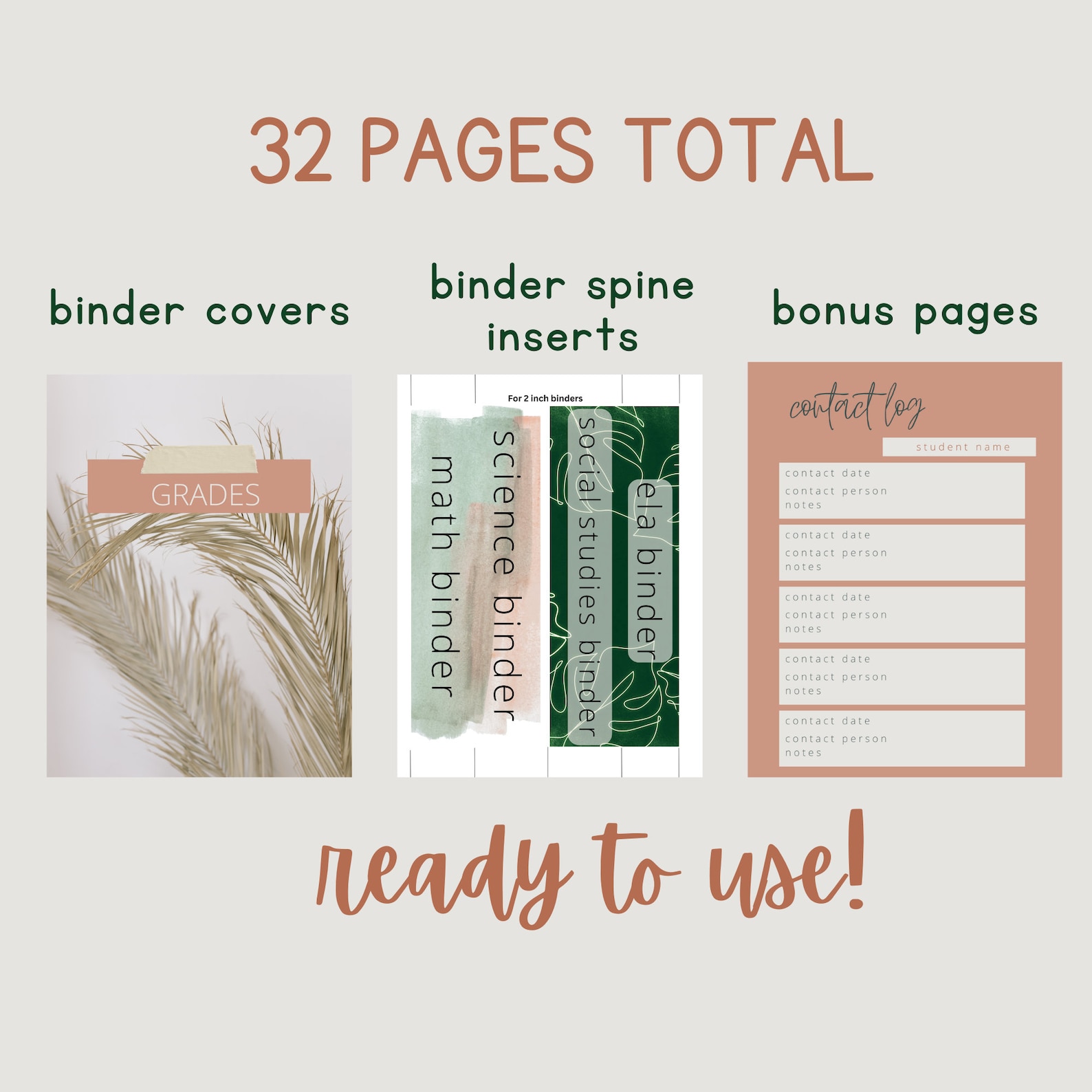 Boho Teacher Binder Covers and Spines, Boho Classroom Decor, Boho Back ...