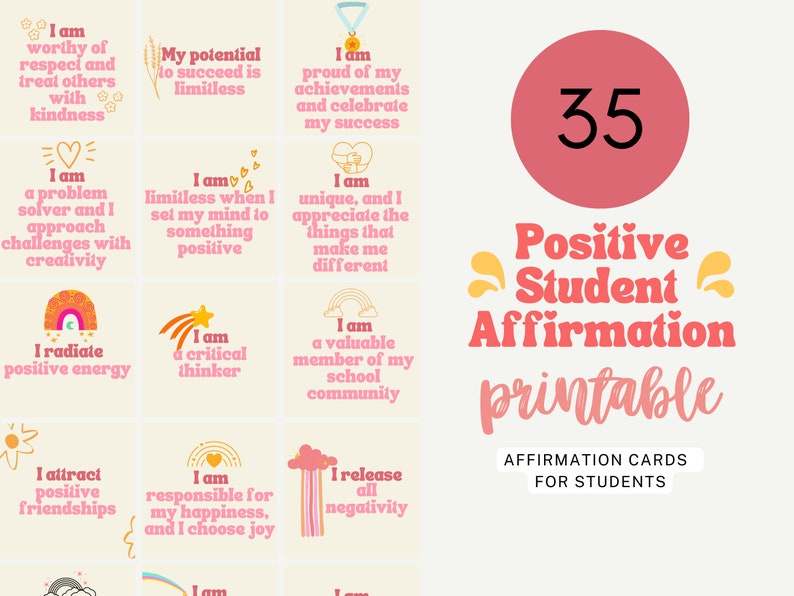 Daily Student Affirmation Cards, Affirmation Station Classroom ...
