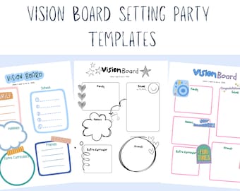 Student Vision Board Templates, Student Vision Board Kit, Student Goal ...