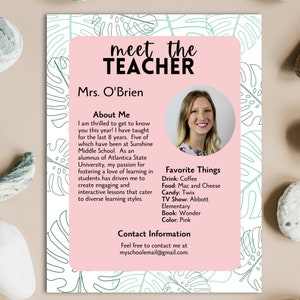 Flamingo Theme Meet the Teacher, Tropical Meet the Teacher, Beach Theme ...