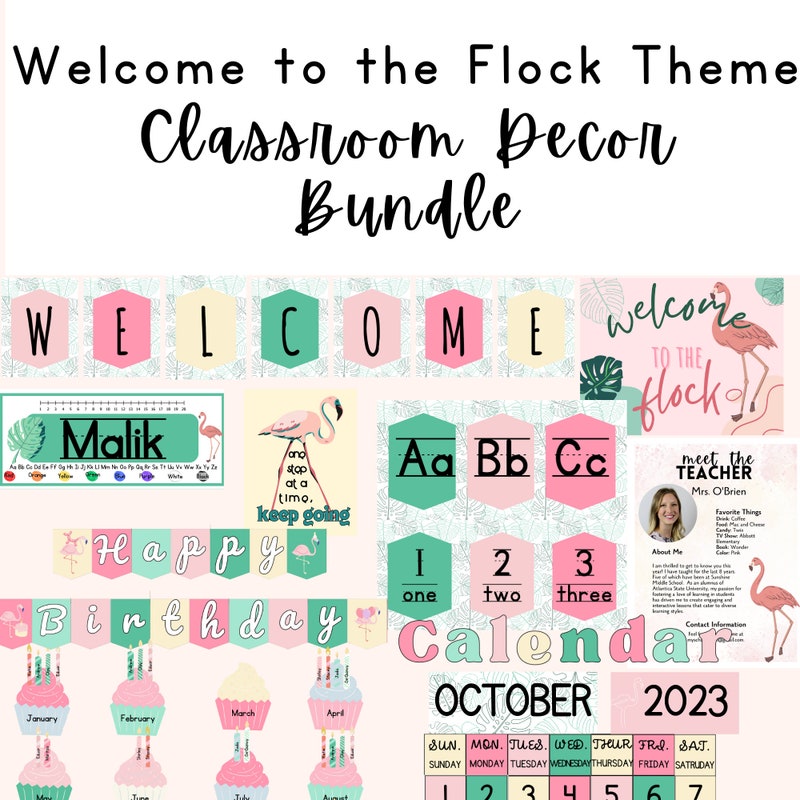 Flamingo Classroom - Etsy