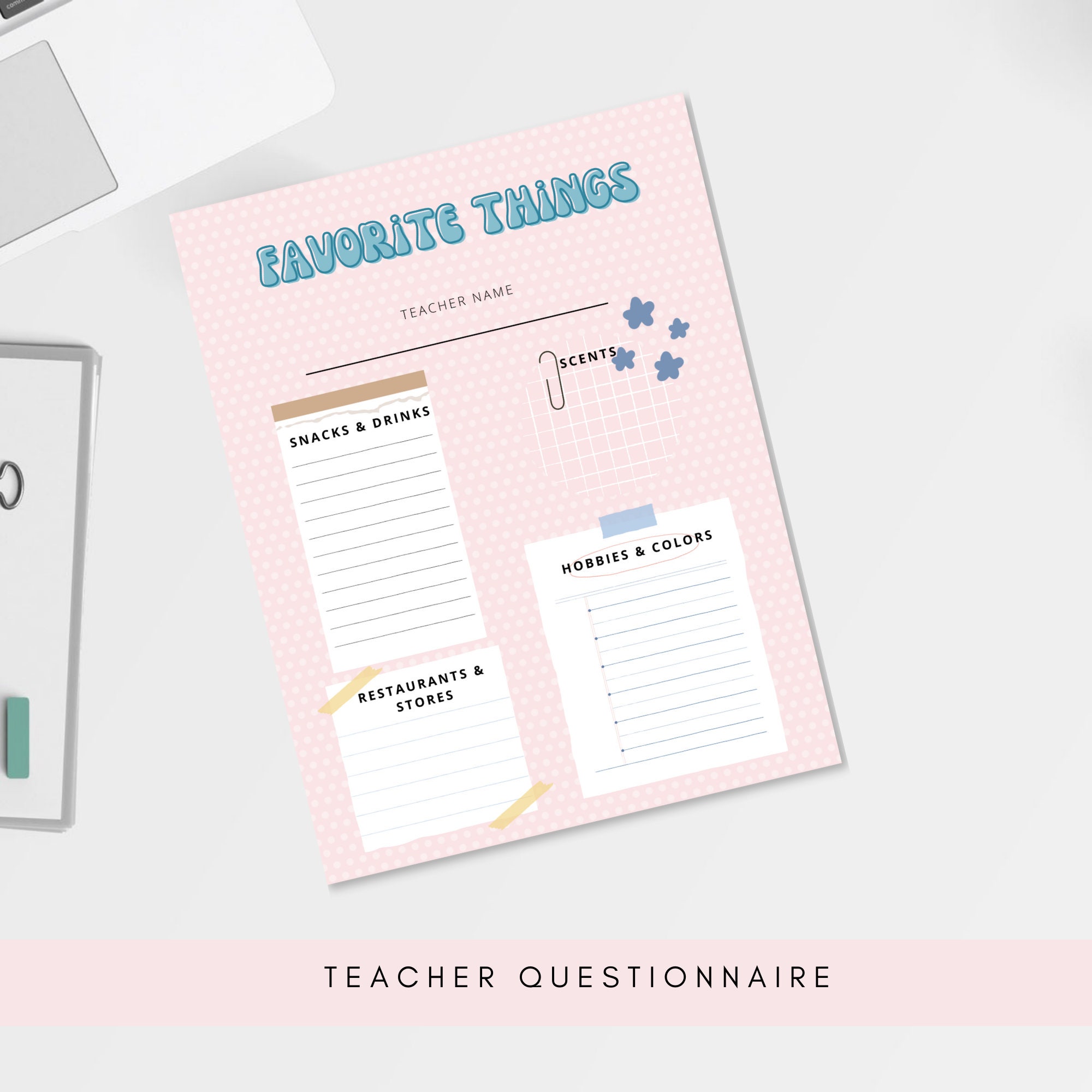 Retro Teacher Appreciation Week Flyer and Teacher Survey, Teacher ...