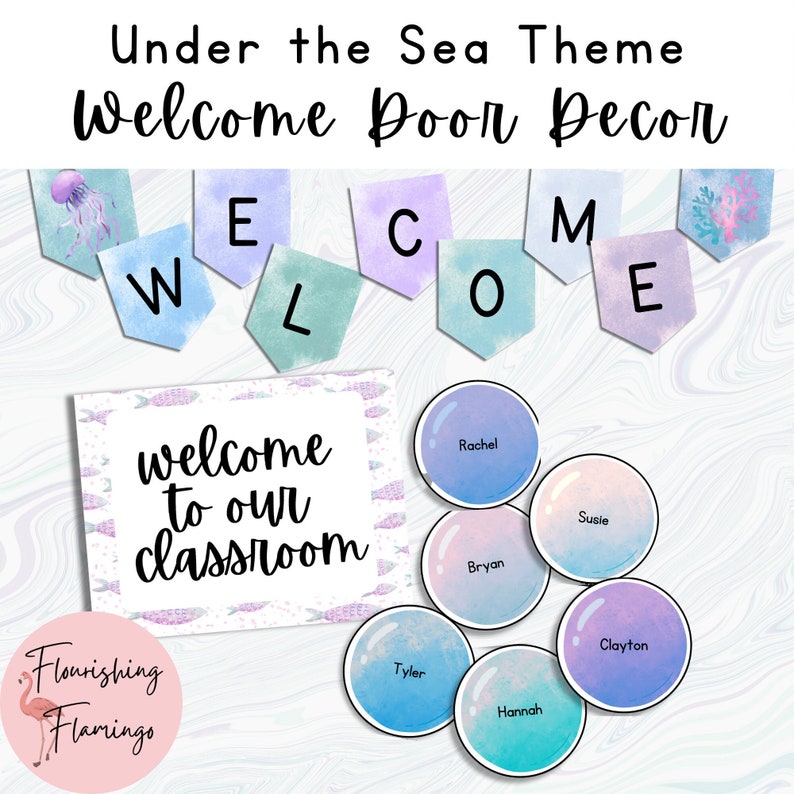Under the Sea Classroom Decor - Watercolor - Welcome Sign - Etsy
