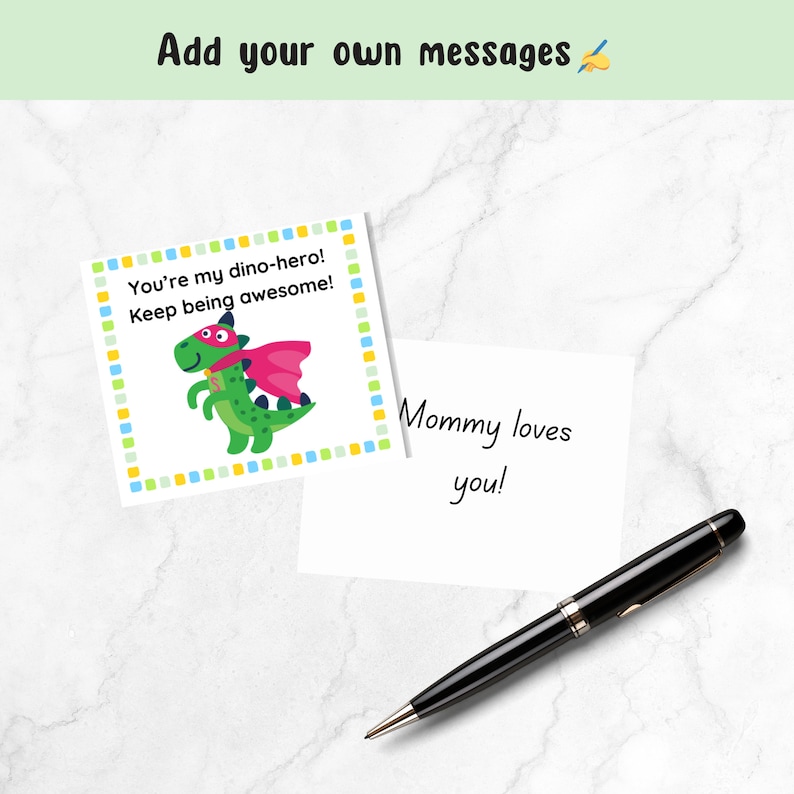 Dinosaur Lunch Notes, Dino Lunch Box Notes, School Lunch Notes ...