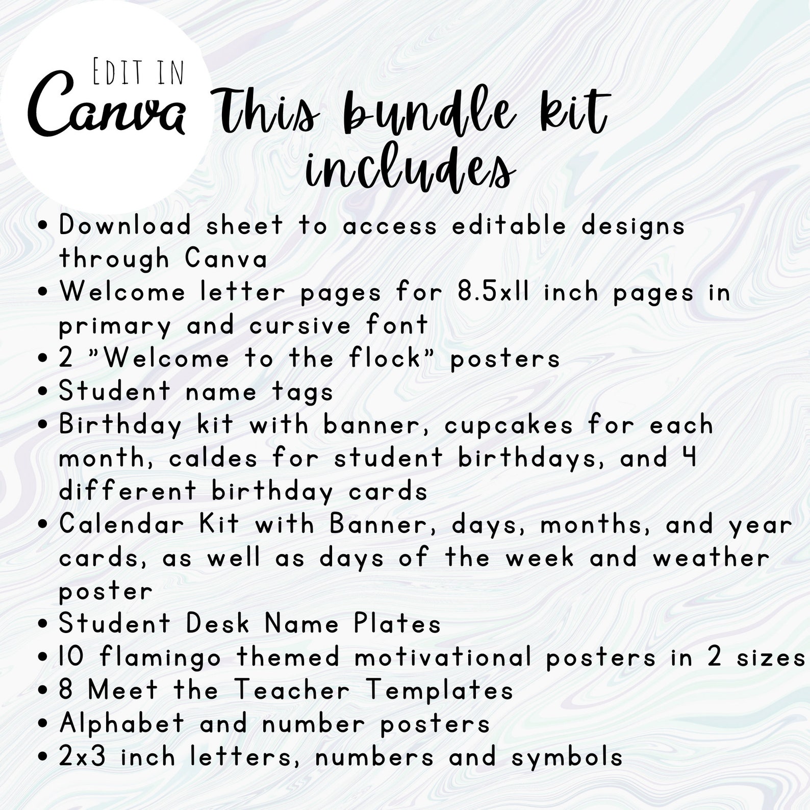 Flamingo Classroom Decor Bundle, Welcome to the Flock Printable ...