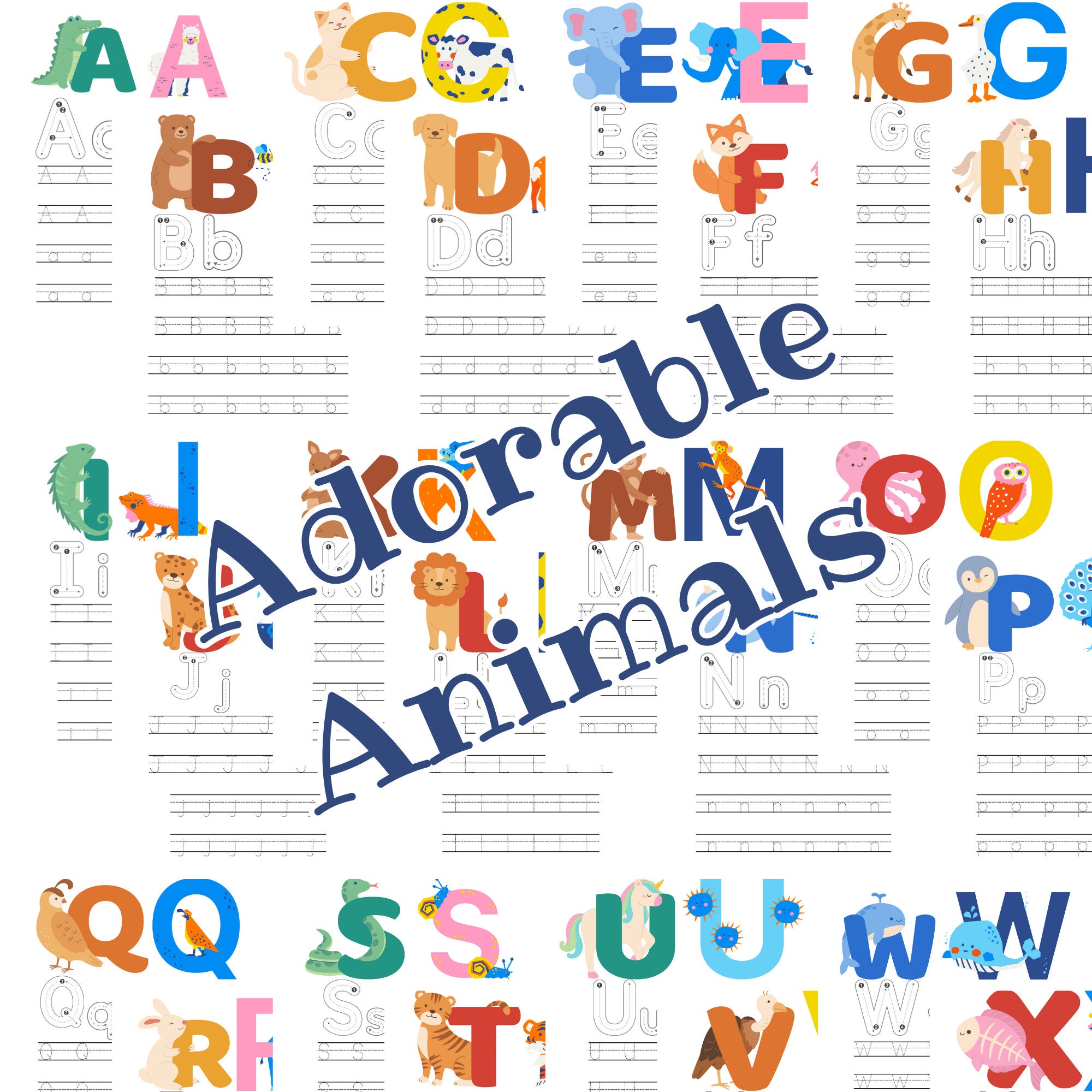 Adorable Animals Preschool Morning Work Printable, Prek Homeschool ...