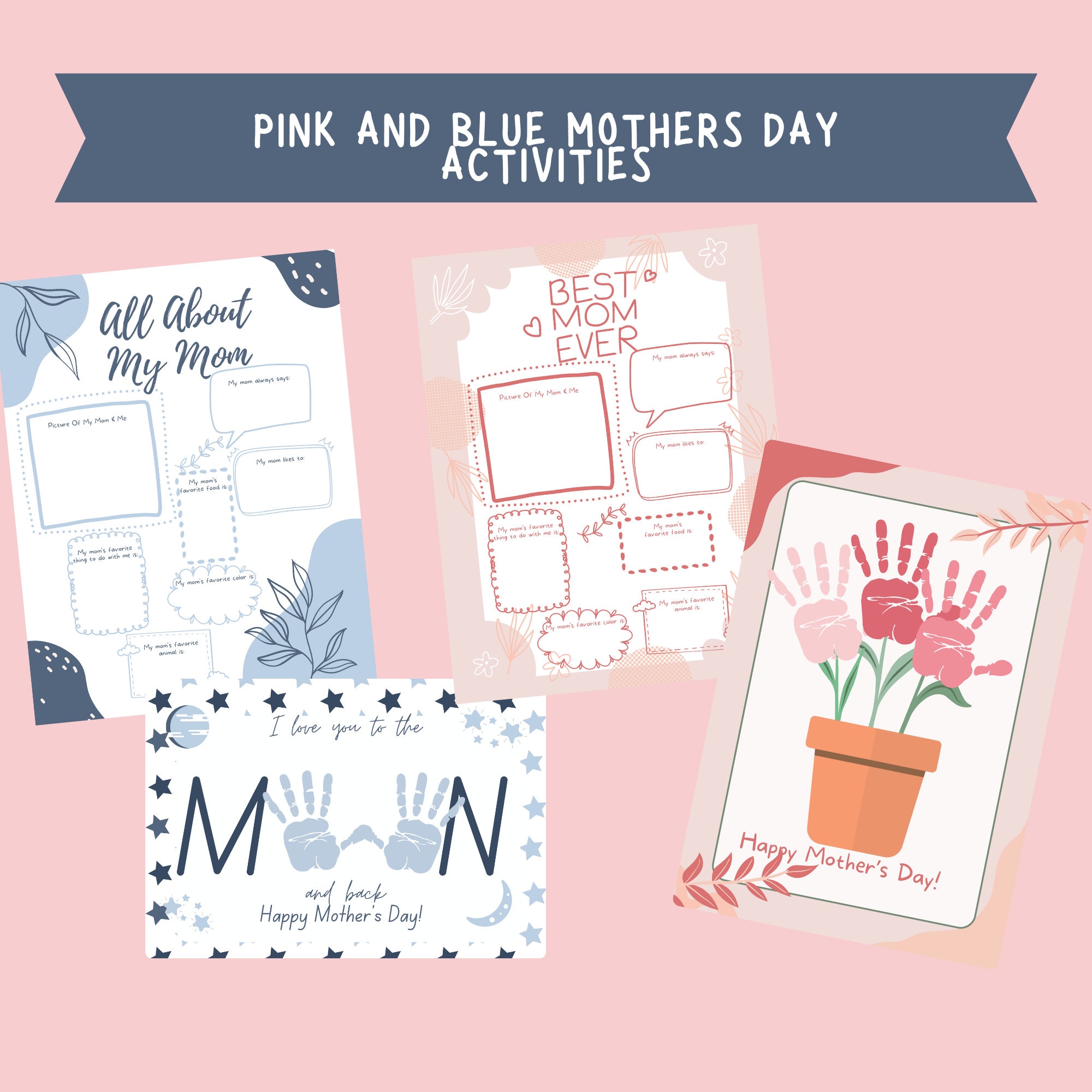 All About Mom Worksheets, Mothers Day Handprint Crafts, Mothers Day ...