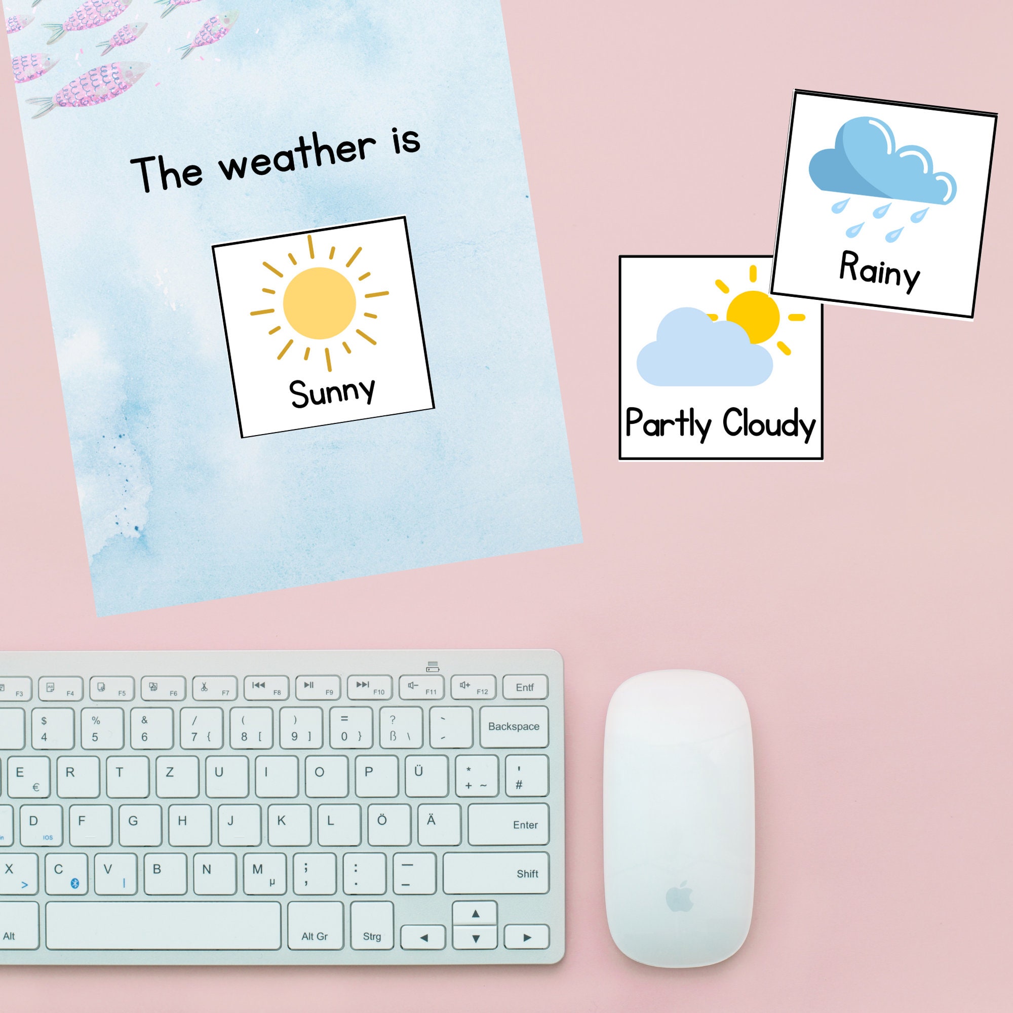 Under the Sea Classroom Decor Watercolor Calendar Kit - Etsy