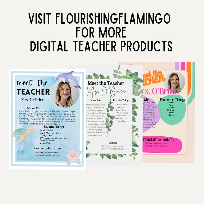 Painted Meet the Teacher, Art Teacher Introduction, Colorful Meet the ...